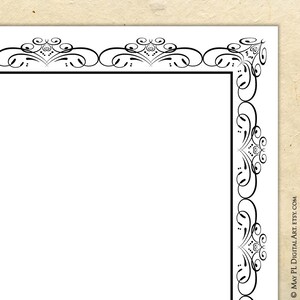 Page Border Frames Digital Clipart Unique Black Antique Lace Designs ...