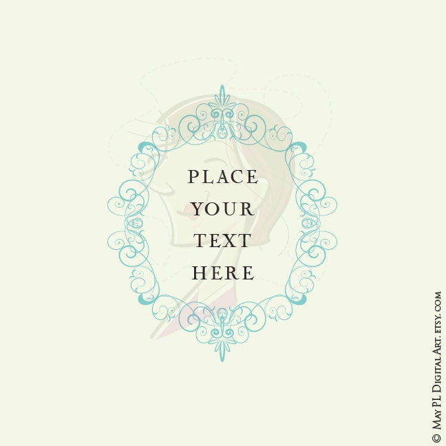 Turquoise Frames Border Design Clipart DIY Wedding - Etsy