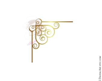 Fancy Gold Corner Borders