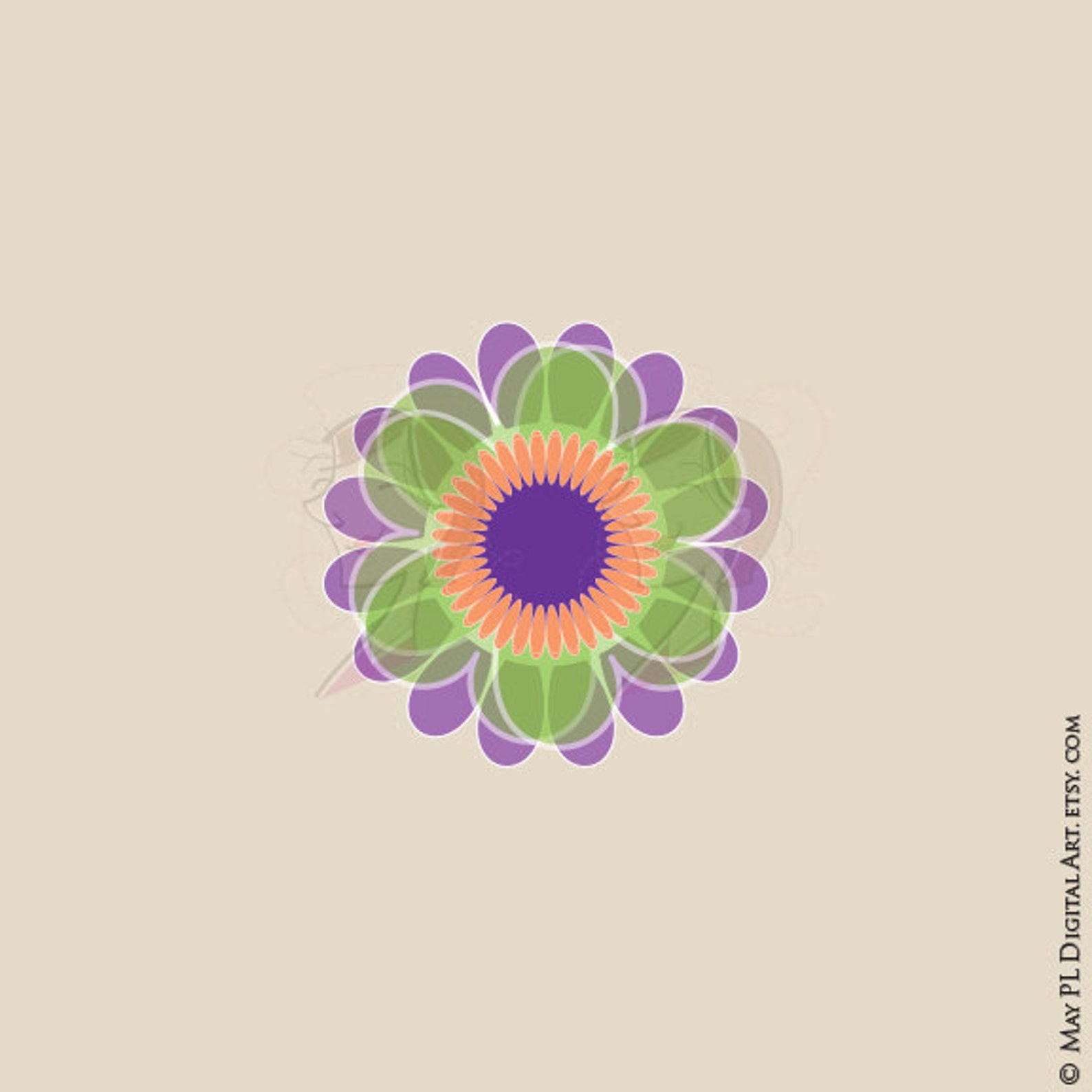 Flowers Graphics Clip Art Vector - Spring Flower Florals Perfect for ...