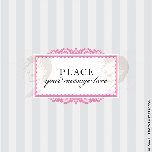 Pink Digital Frames Clipart Chandelier Vintage Ornate DIY | Etsy