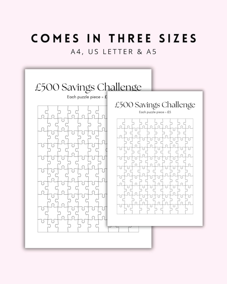 Money Savings Challenge Printable PDF - Etsy
