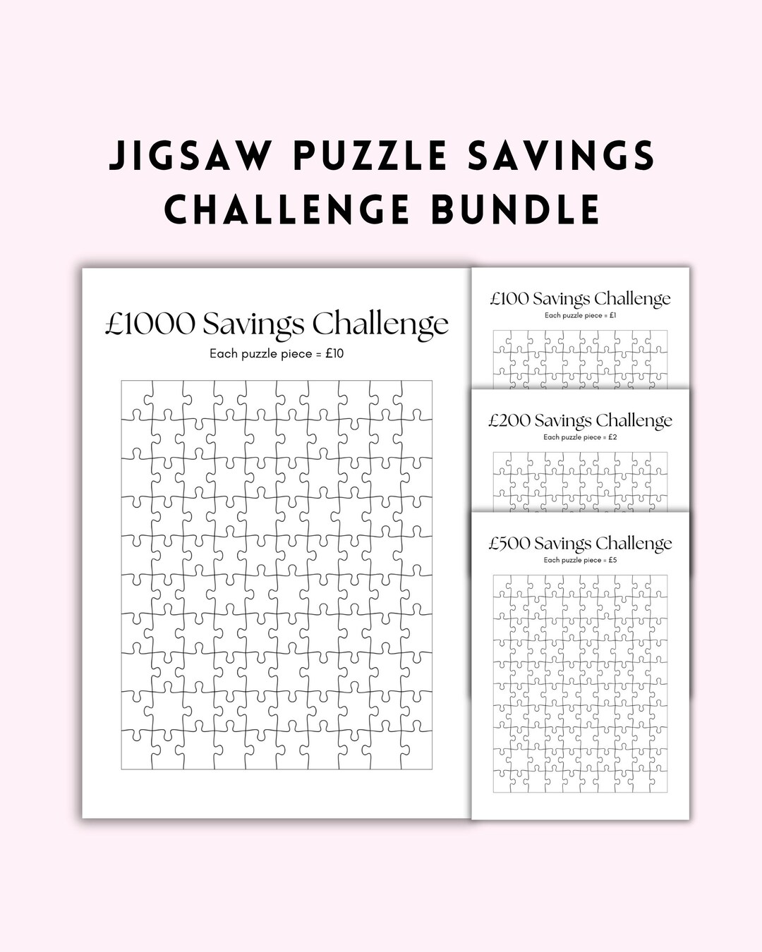 Money Savings Challenge Printable PDF - Etsy