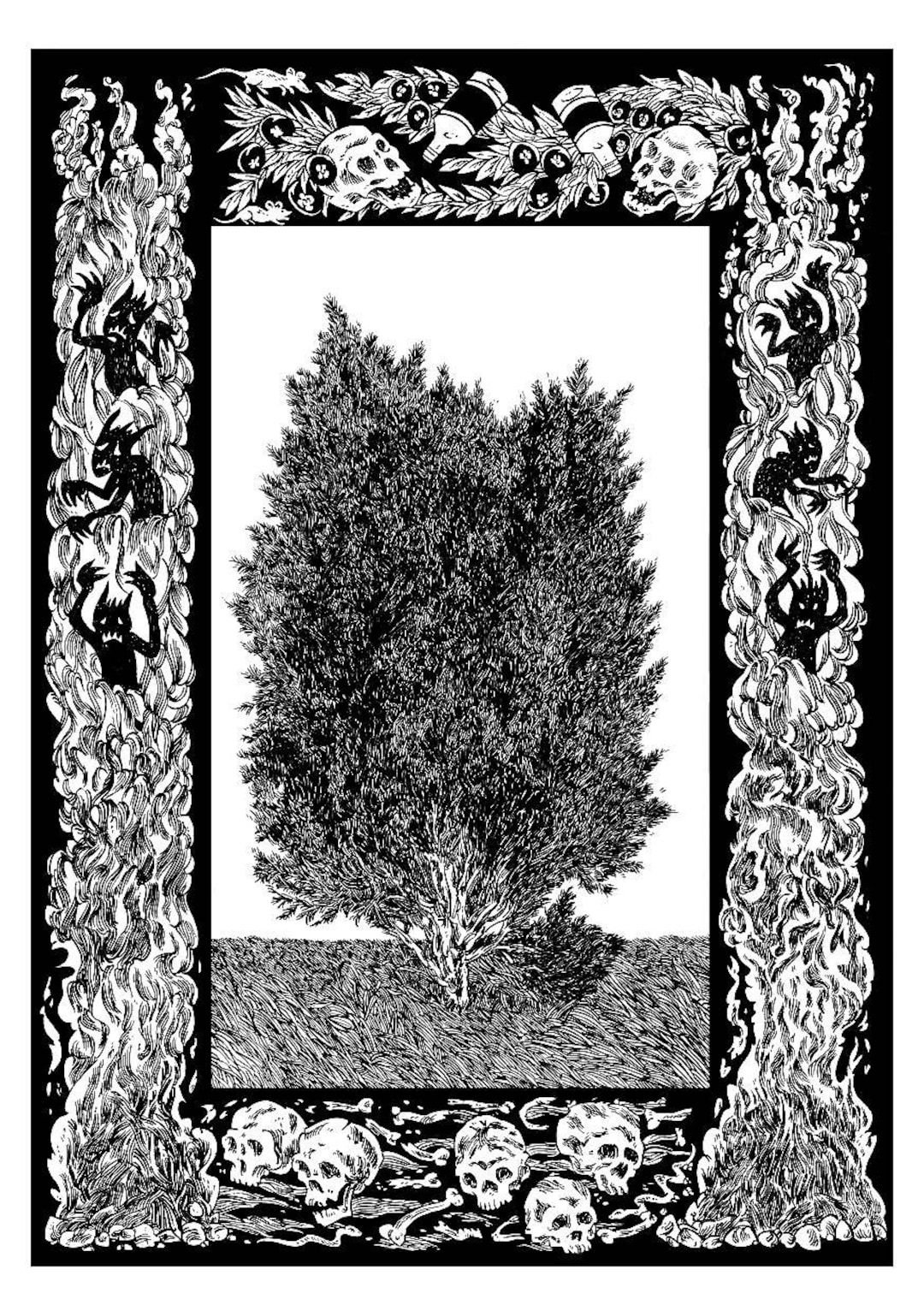 Juniper Tree Folklore A5 Print - Etsy