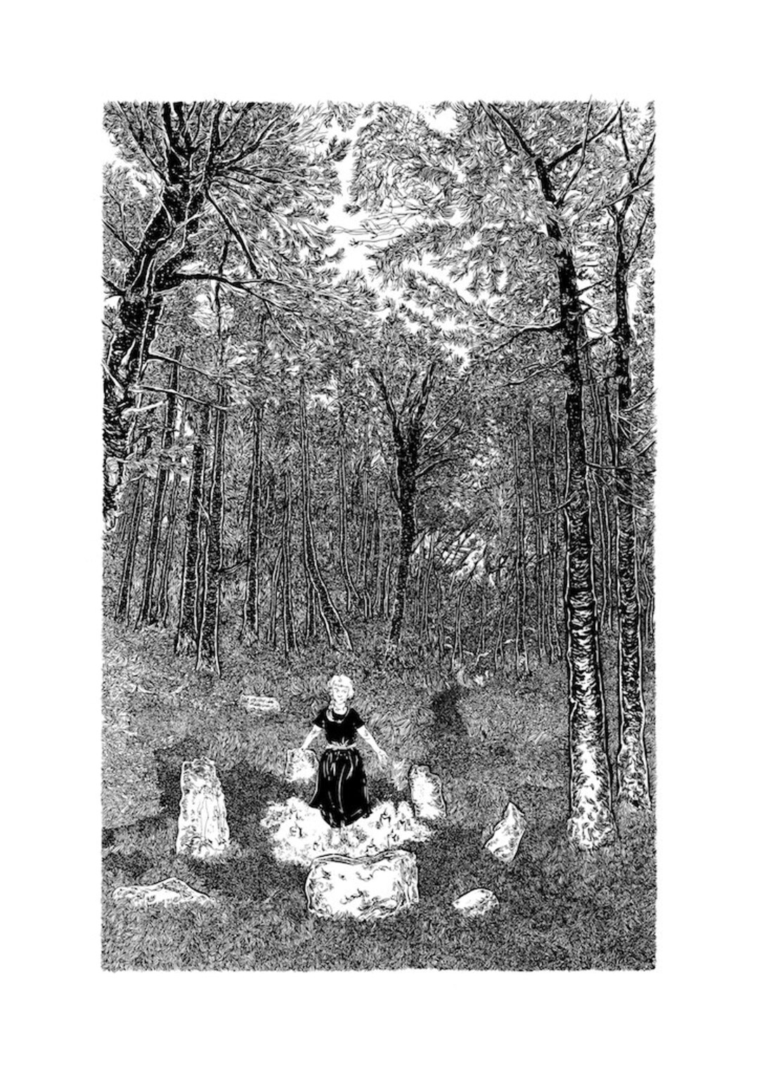 Doll Tor Stone Circle - Illustrated Art Print Wall Decor. - Etsy