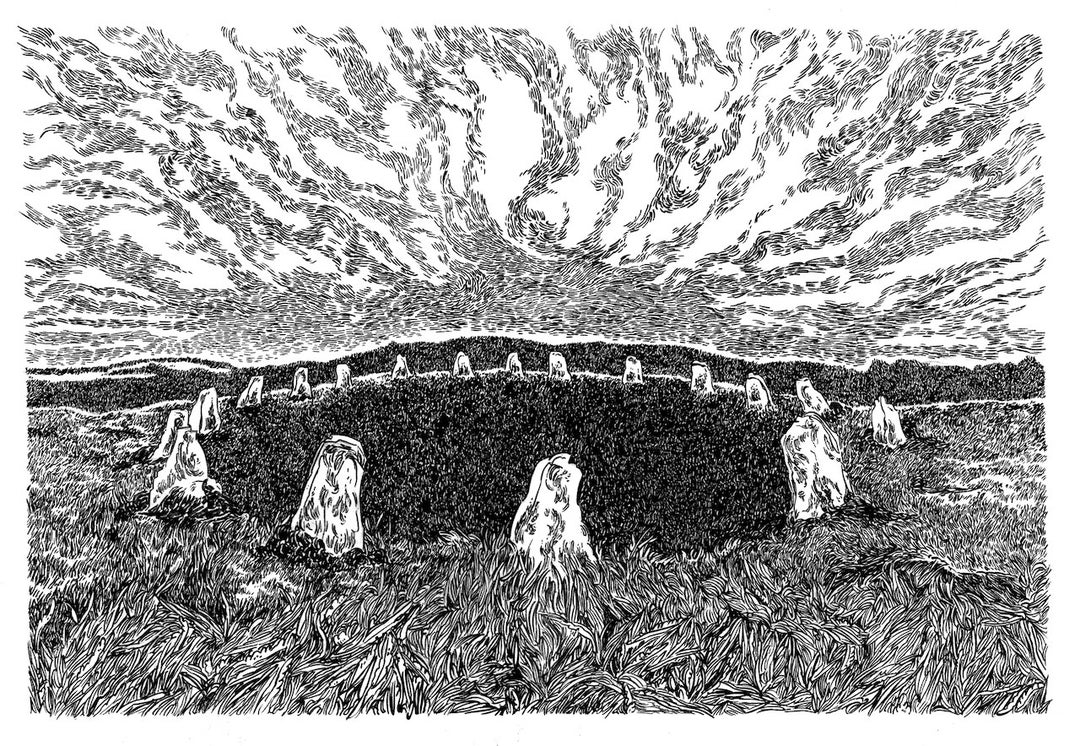 The Stone Circle - A4 Art Illustration Print/wall Decor. - Etsy