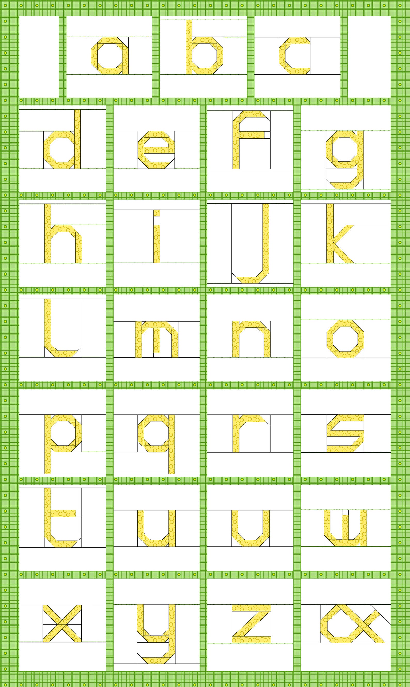 Alphabet Foundation Paper Piecing / Lowercase Uppercase - Etsy