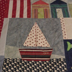 Nautical Quilt / Nautical Patchwork and Applique Quilt for Children ...