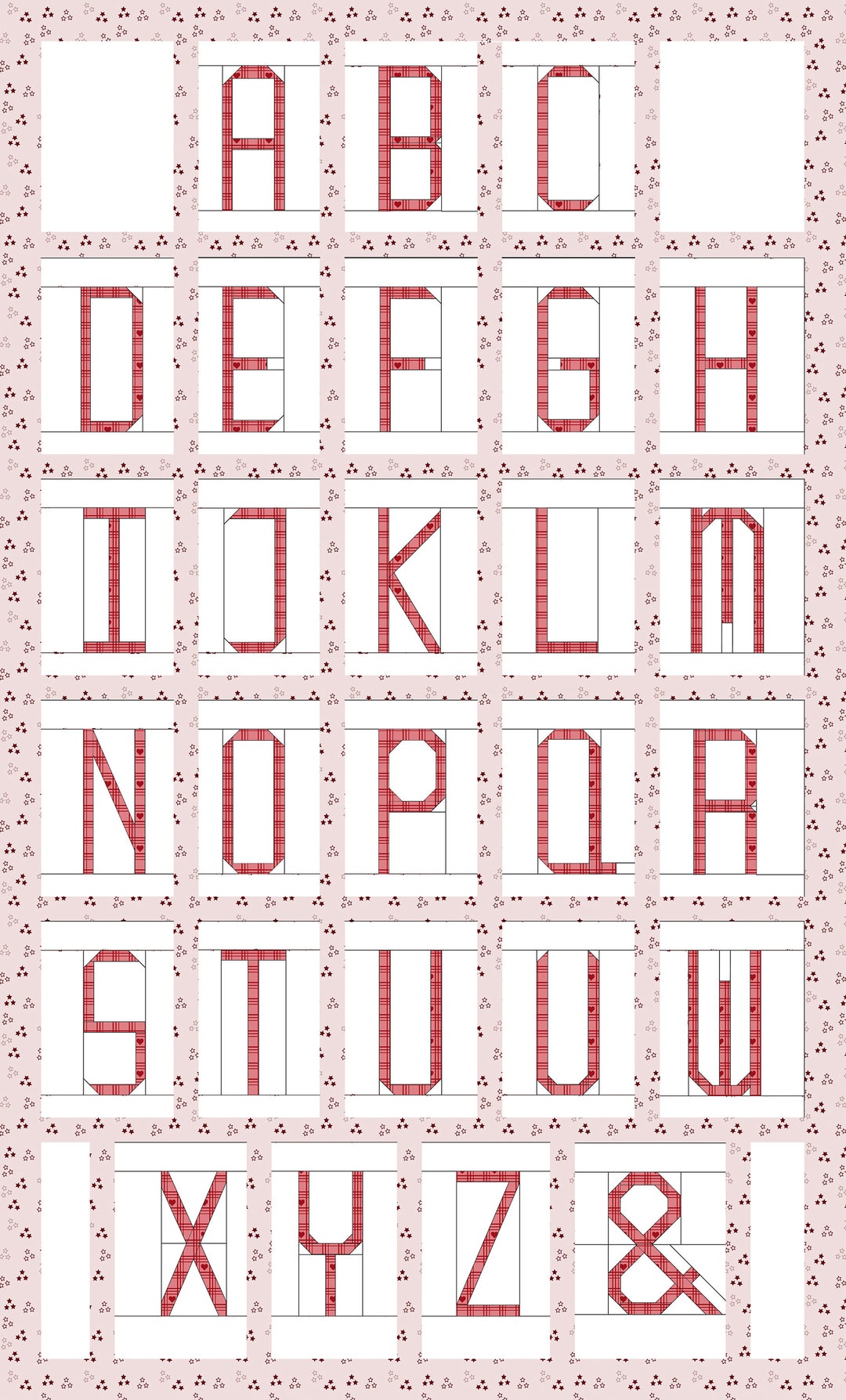 Alphabet Foundation Paper Piecing / Lowercase Uppercase - Etsy
