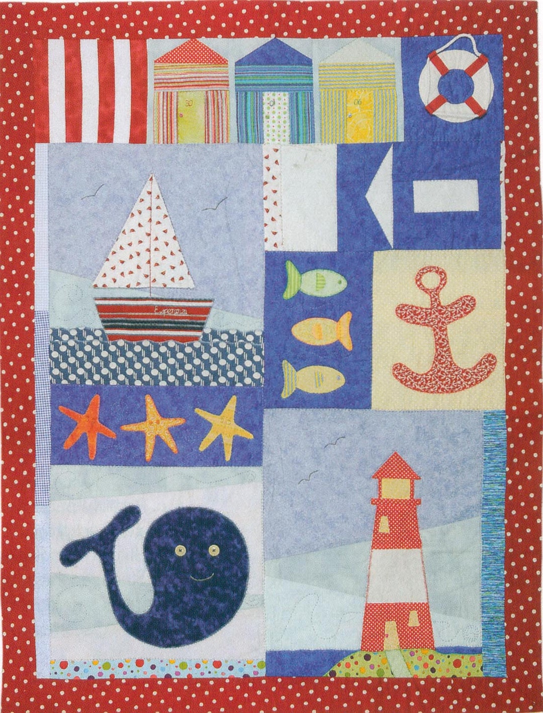 Nautical Quilt / Nautical Patchwork and Applique Quilt for Children ...