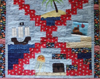 Nautical Quilt / Nautical Patchwork and Applique Quilt for Children ...