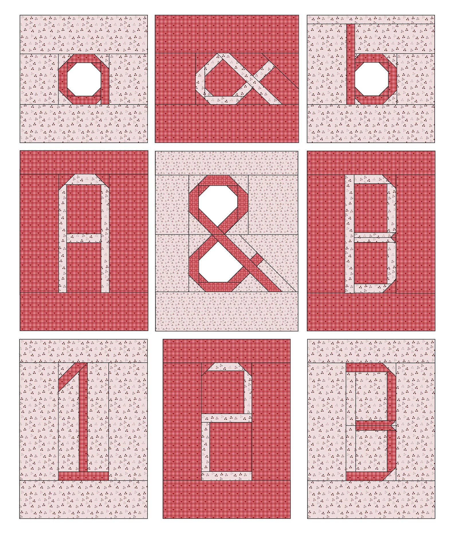 Alphabet Foundation Paper Piecing / Lowercase Uppercase - Etsy