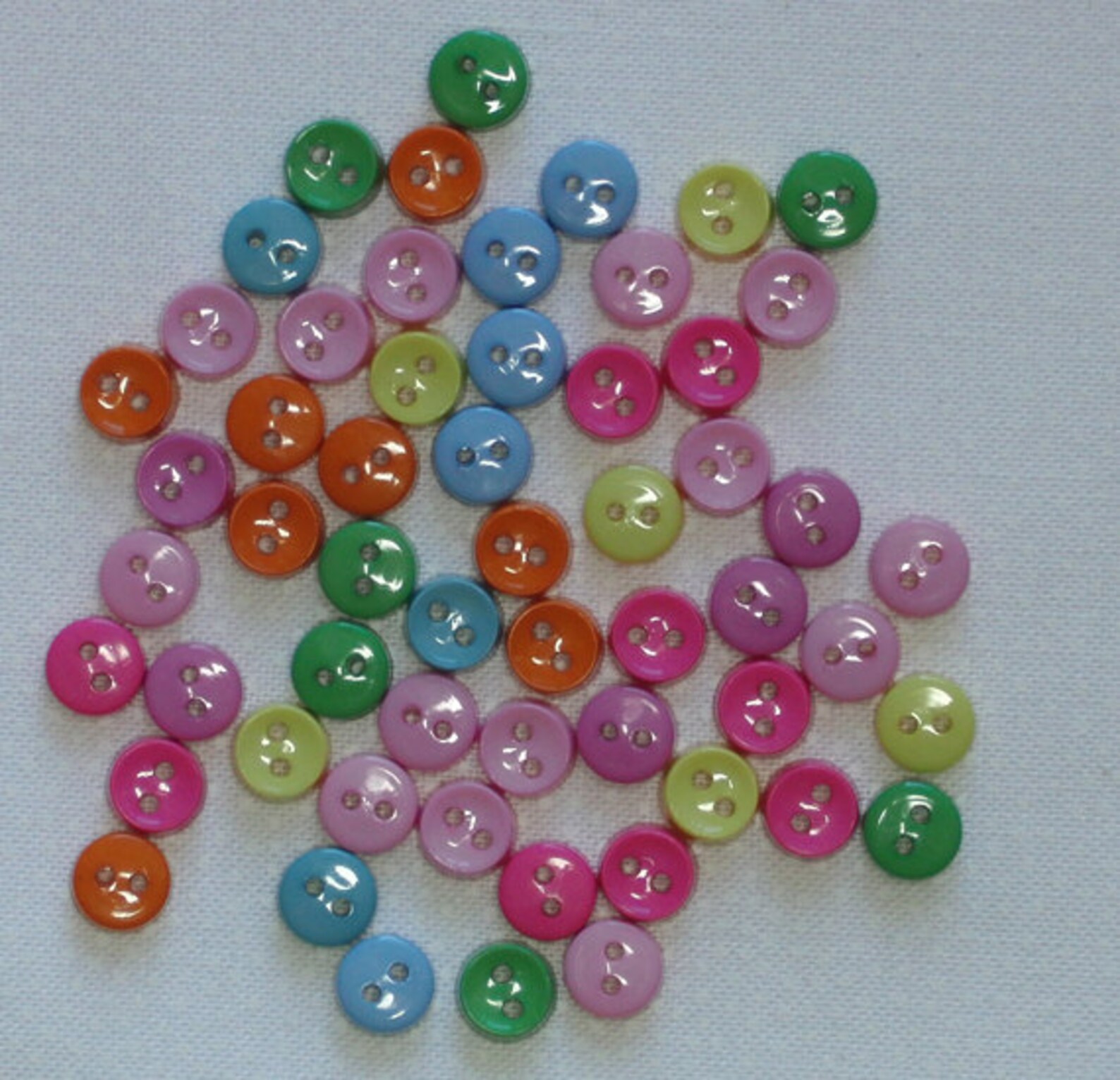 Buttons / 40 Plus Tiny Buttons Bright Tropical Colours / 0.25 Inch ...