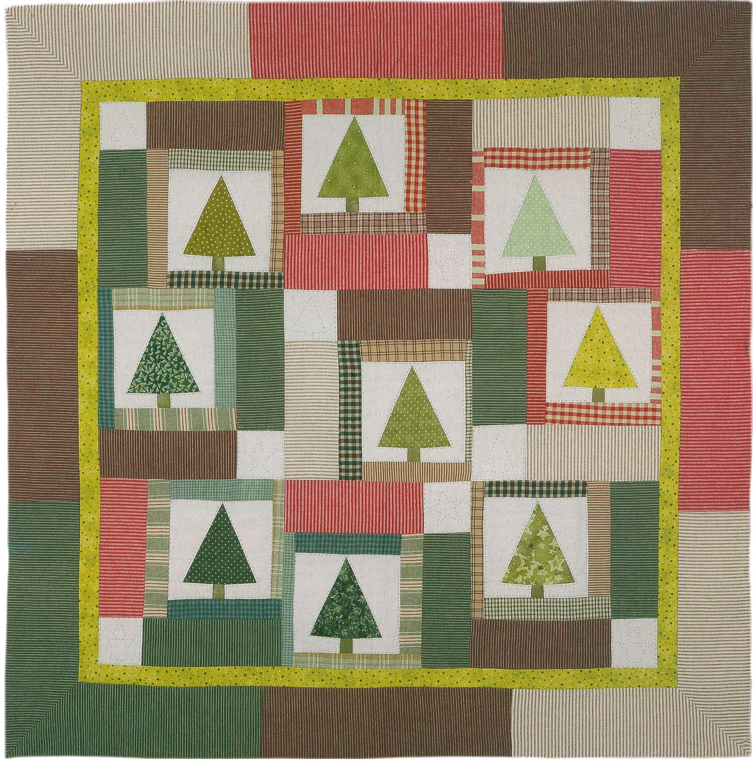 Folksy Christmas Tree Patchwork Quilt DOWNLOAD PDF PATTERN - Etsy