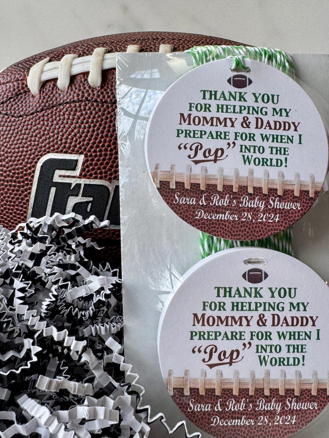 Football Baby Shower, Popcorn Tags, Touchdown Party Tags, Sports Baby ...
