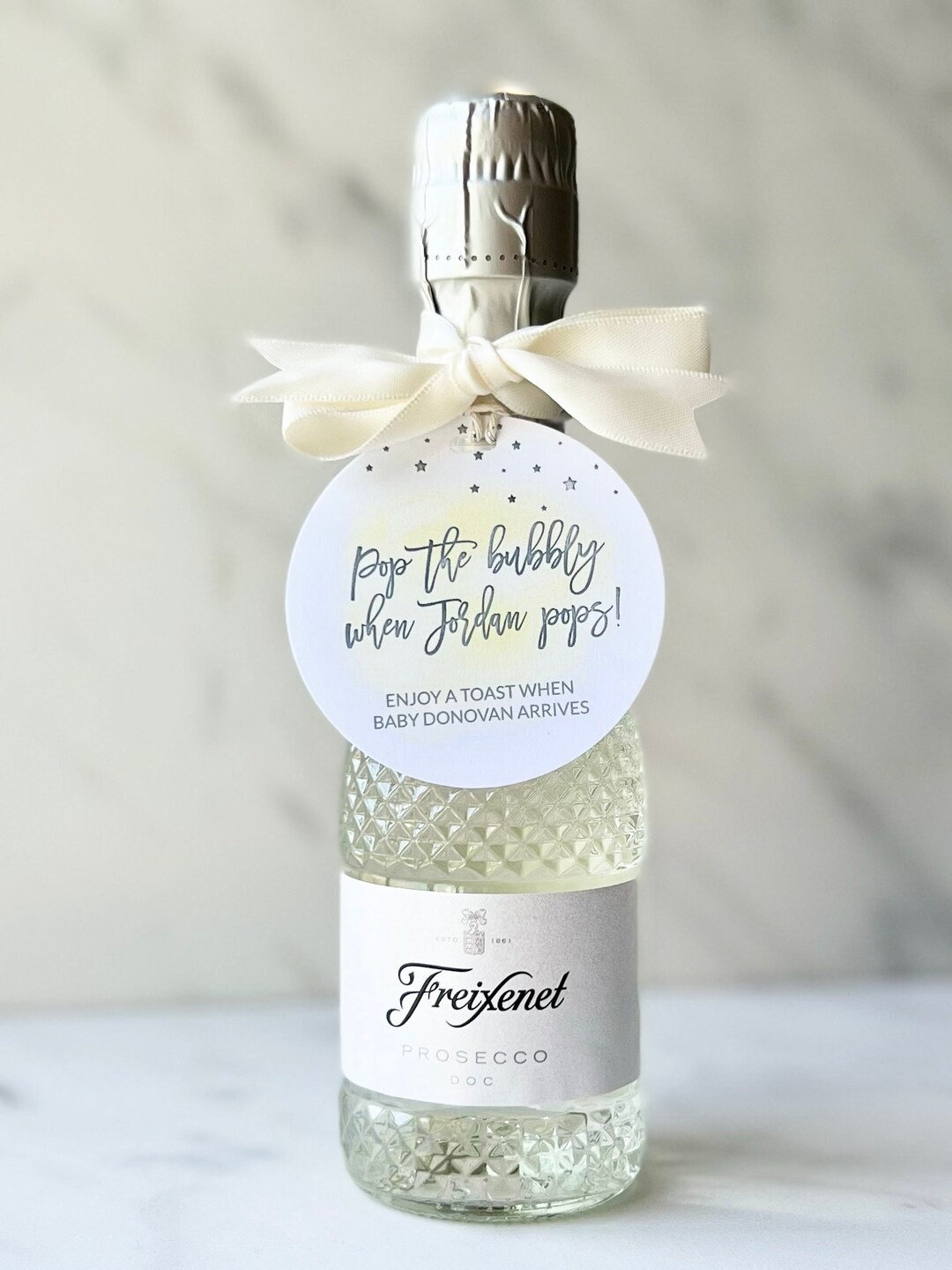 Champagne Baby Shower Favor Tags, Baby Shower Favors, Pop It When She ...