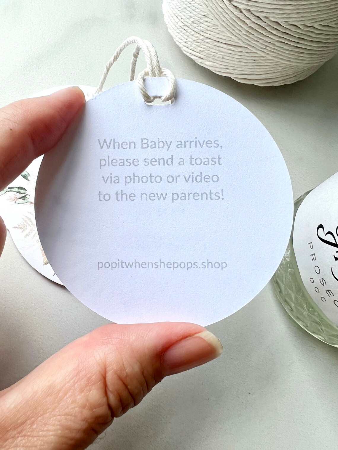 Pop It When She Pops Printed Favor Tags Mini Champagne Baby - Etsy