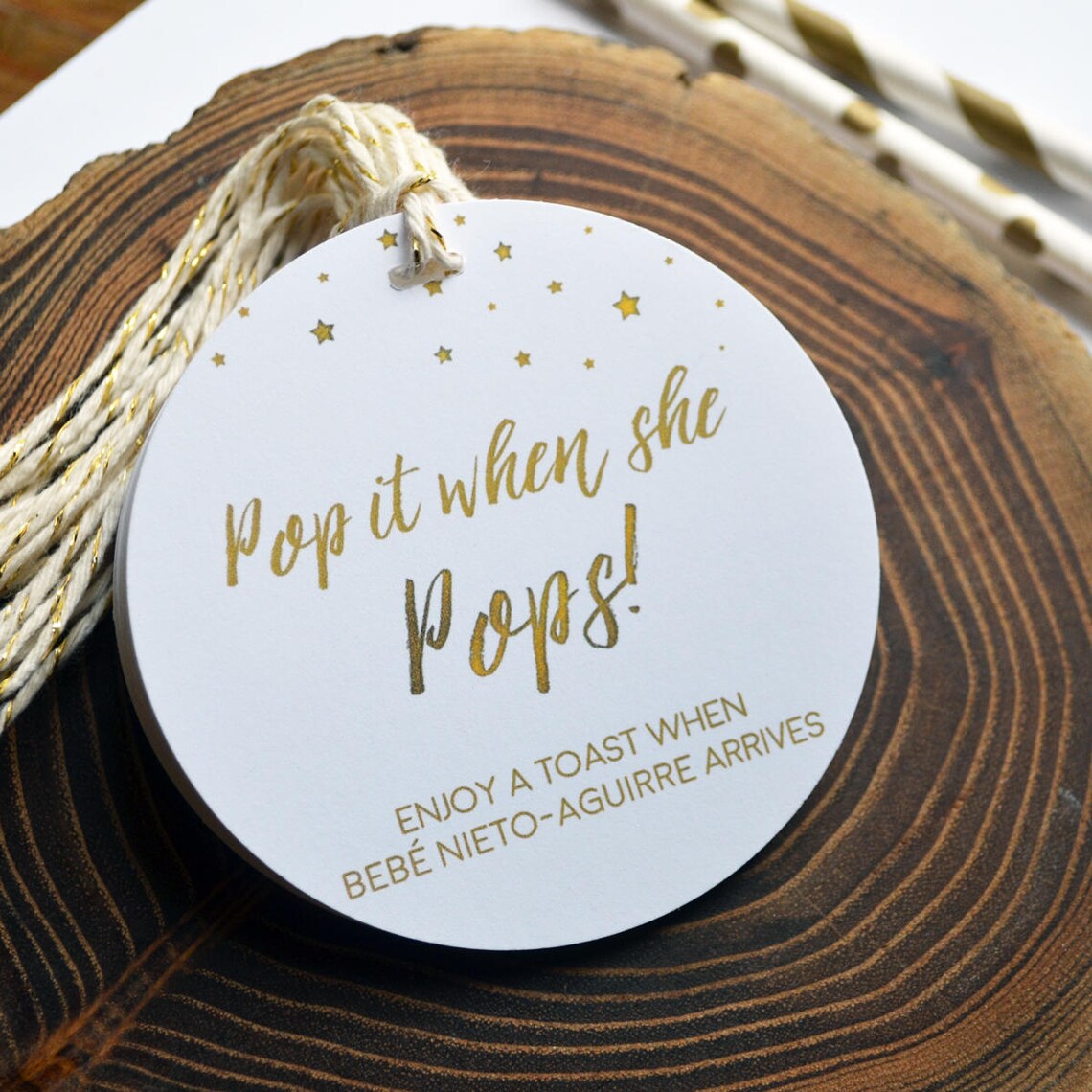 Baby Shower POP Gift Tag Party Decor Gender Neutral - Etsy