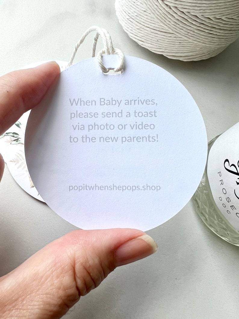 Pink Elephant Baby Shower Favor Tags, Personalized Champagne Tags - Etsy