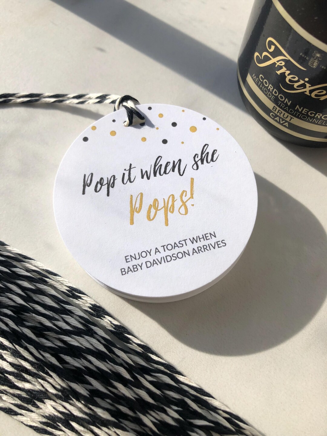 Baby Shower POP Labels, Pop It When She POPS, Shower Favor ...