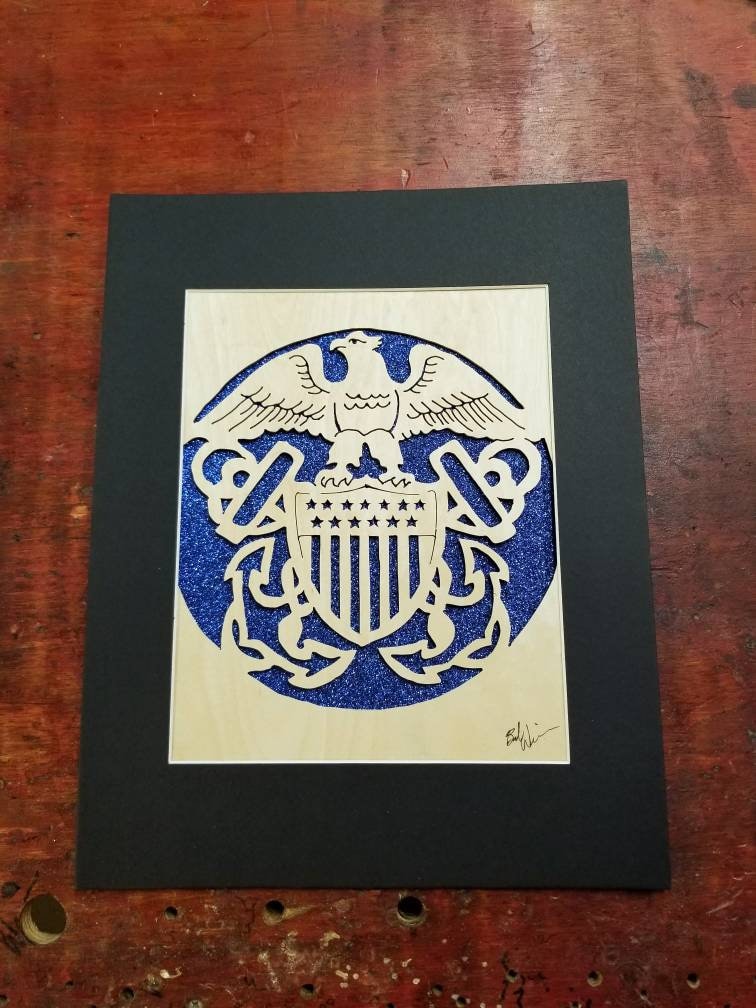 U.S.Navy Insignia. Woodcut of U.S. Navy insignia. Hand cut | Etsy