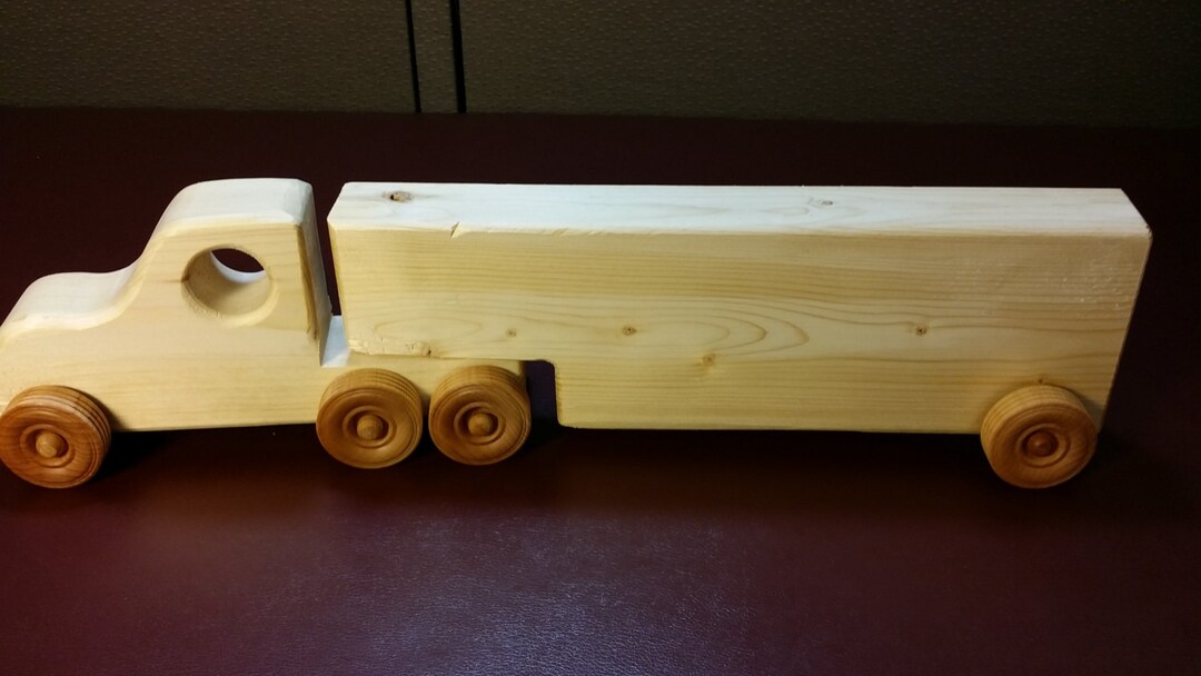 Big Rig Toy Tractor Trailer Truck. Wooden 18 Wheeler. Custom Tractor ...