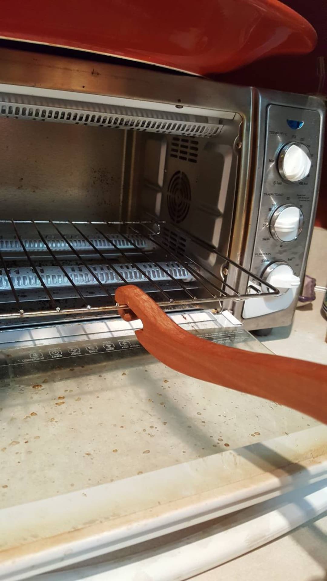 11 Inch Wooden Oven Rack Puller. Oven Rack Puller With a Magnet. Push ...