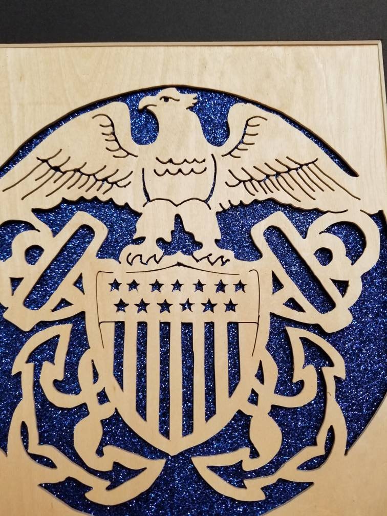 U.S.Navy Insignia. Woodcut of U.S. Navy insignia. Hand cut | Etsy