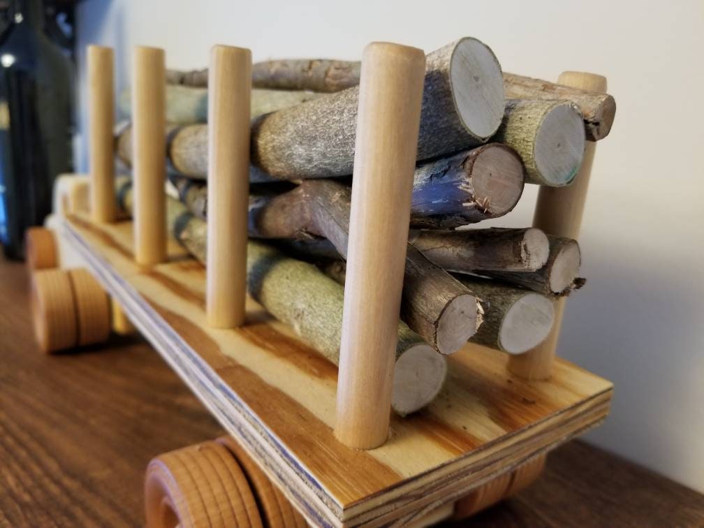 Log Truck Wooden Log Truck Wooden Toys Cars and Trucks | Etsy