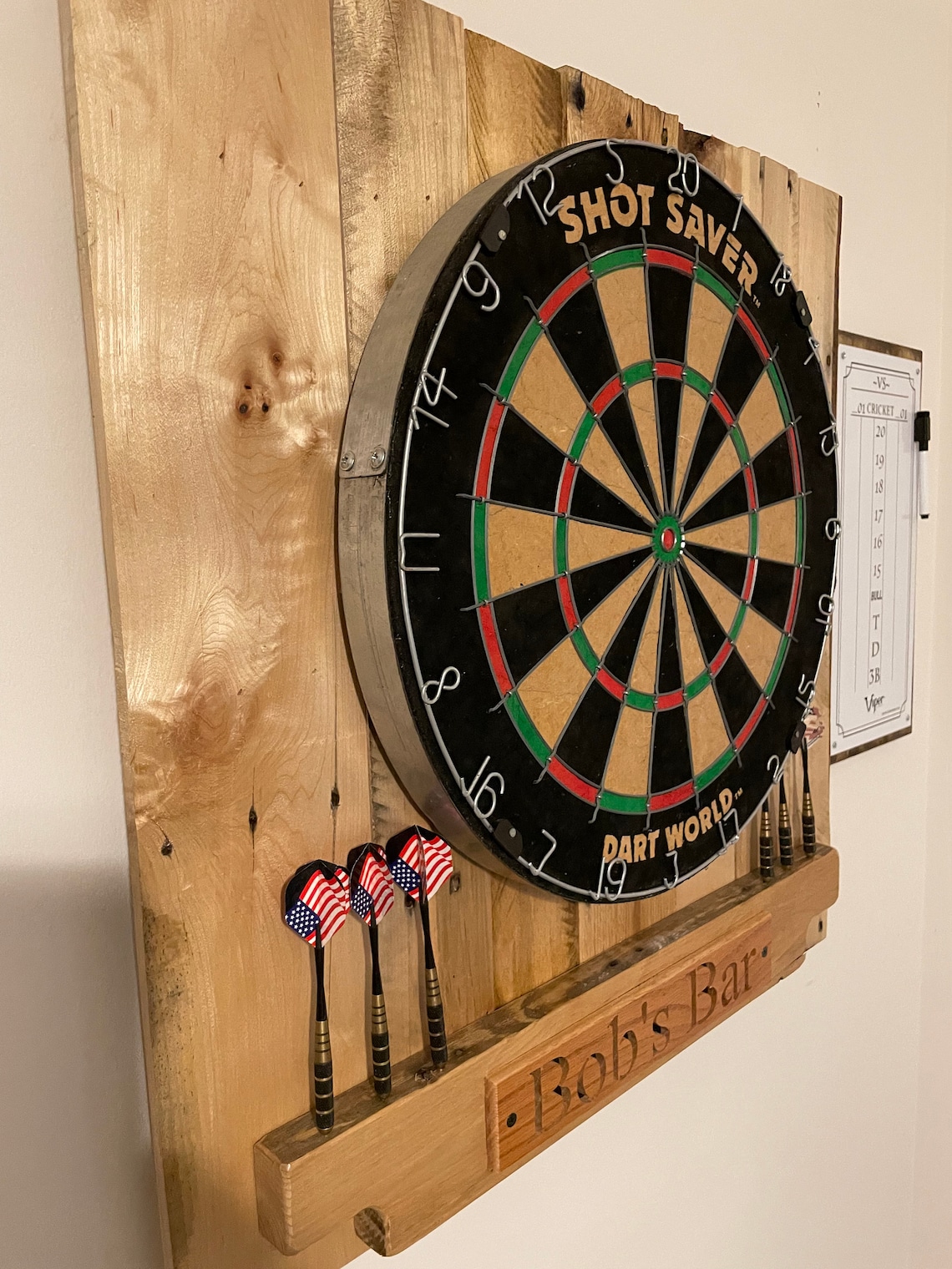 Personalized Pallet Wood Dart Board Backboard Game Room Dart - Etsy