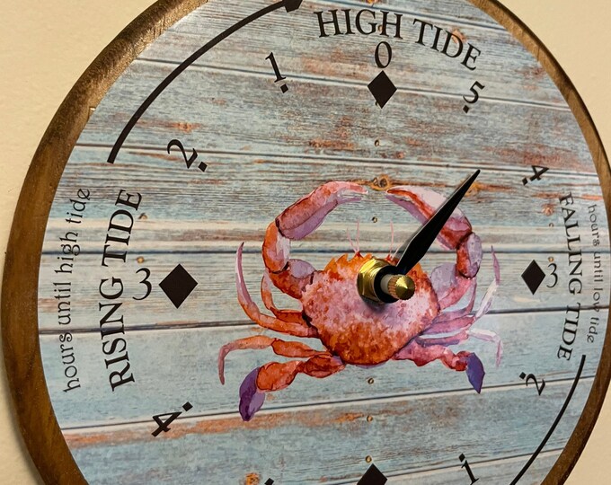 Tide Clock, Ocean Tide Clock, Beach Clock, Beach House Clock, - Etsy