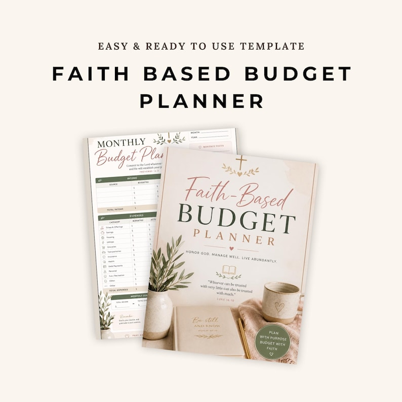 Faith Based Budget Planner | Christian Finance Binder (PDF Download) - Etsy