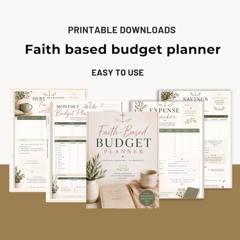 Faith Based Budget Planner | Christian Finance Binder (PDF Download) - Etsy