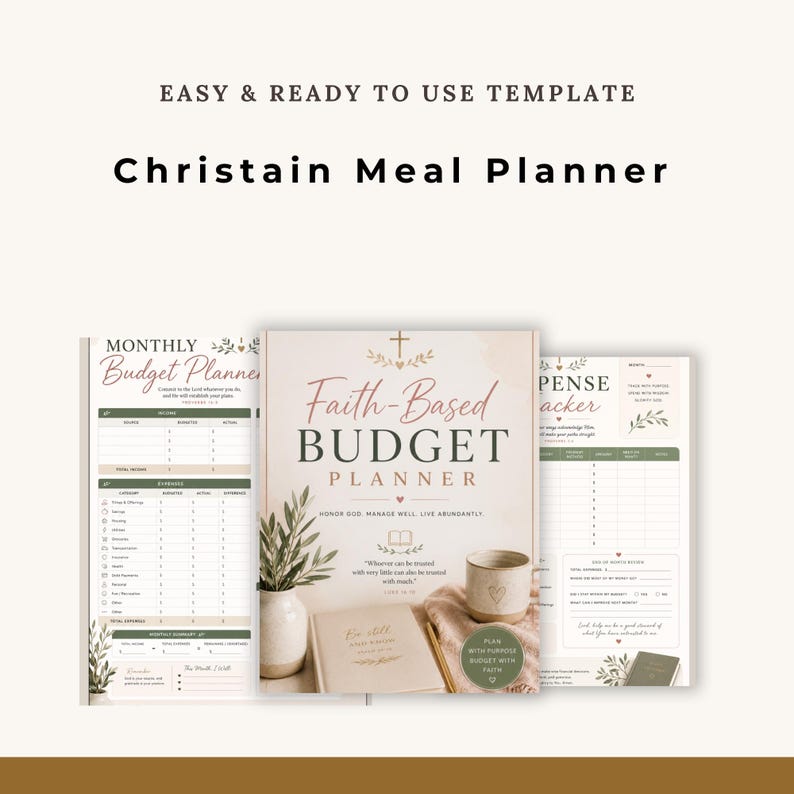 Faith Based Budget Planner | Christian Finance Binder (PDF Download) - Etsy