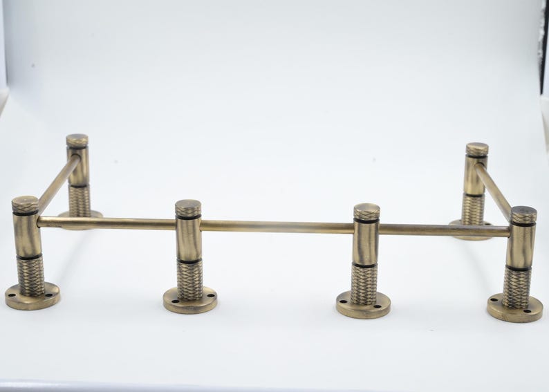 Brass Gallery Rail Tipping Rail for Shelves | Brushed Antique Finish ...