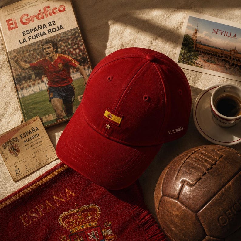 Spain Flag World Cup 2026 Hat, Embroidered Vintage Old Money Cap ...