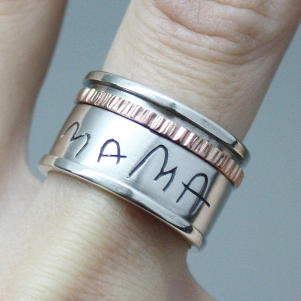 Handwriting Ring - Etsy