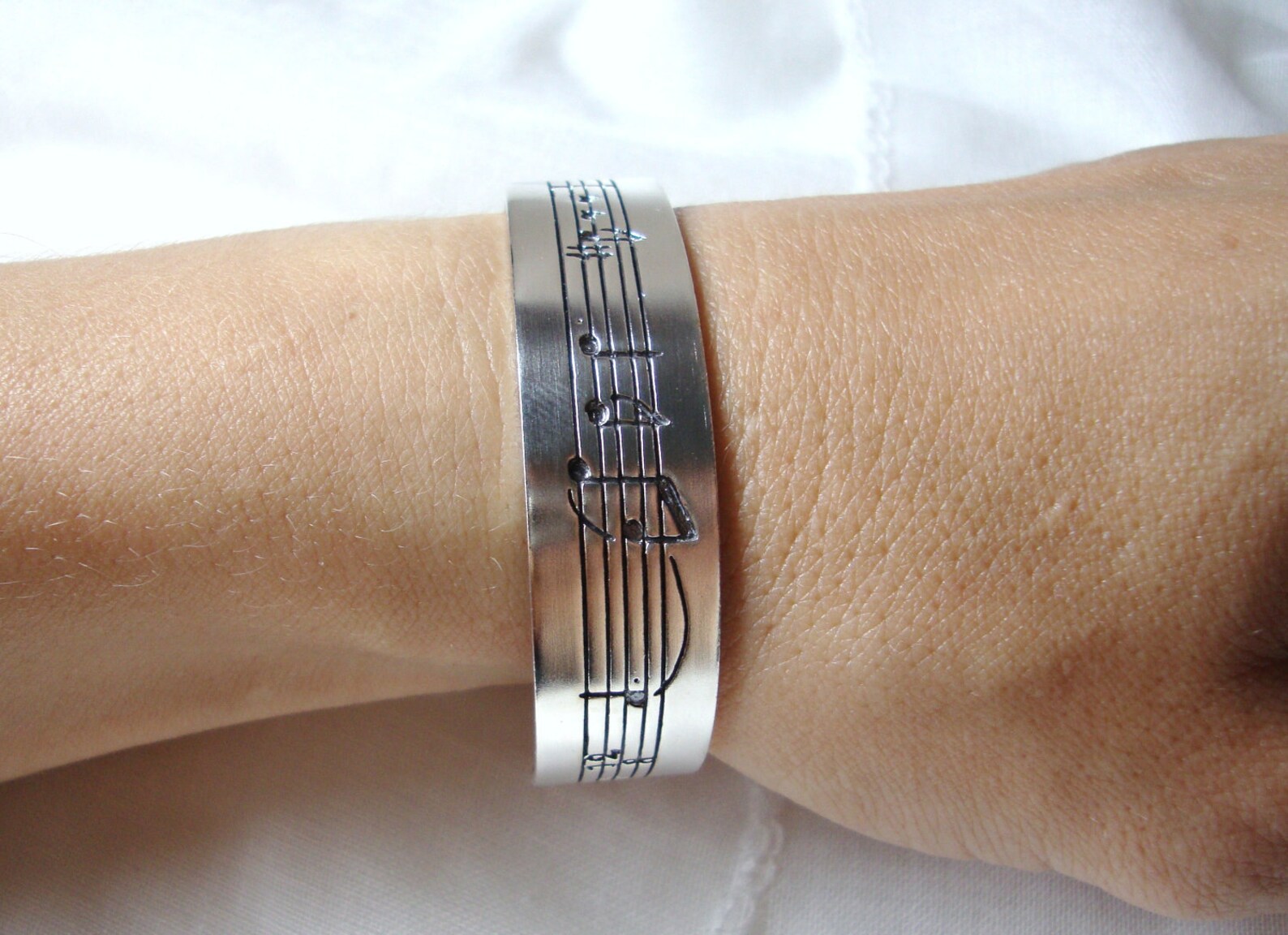 MUSIC NOTES CUFF Bracelet. Sheet Music Bracelet. Personalized - Etsy