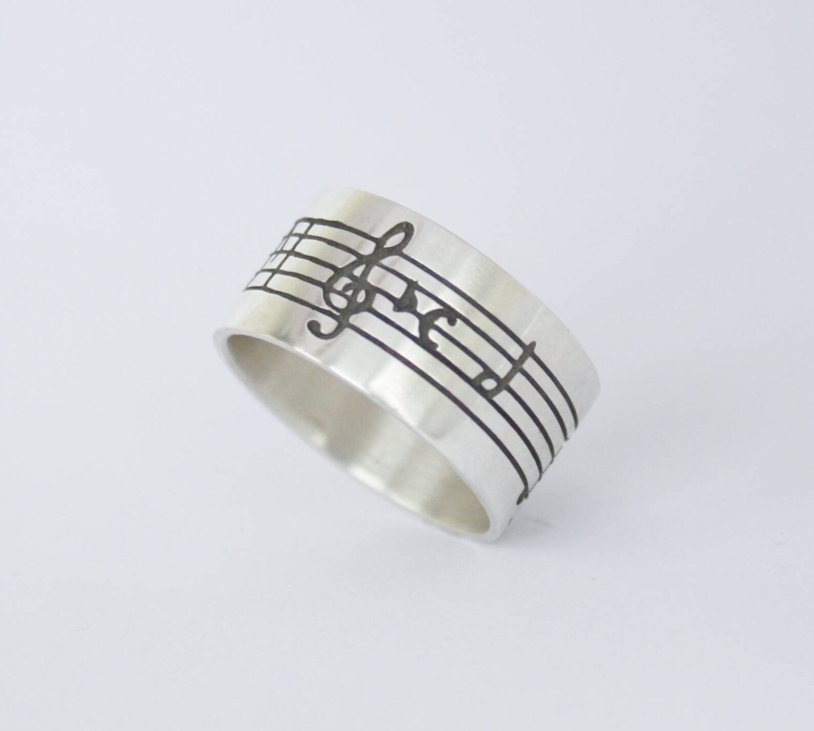 MUSIC NOTE RING. Personalized Ring. Swan Lake Ring. Treble - Etsy