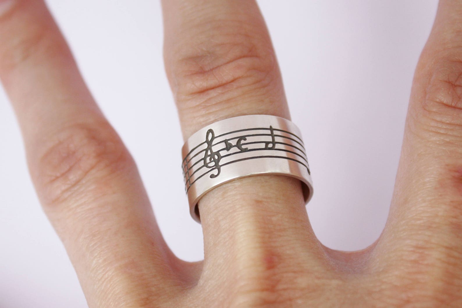 MUSIC NOTE RING. Personalized Ring. Swan Lake Ring. Treble - Etsy