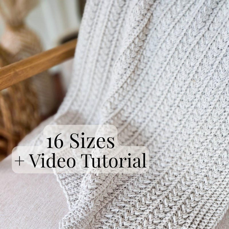 Wheat Stitch Crochet Blanket Pattern - Etsy