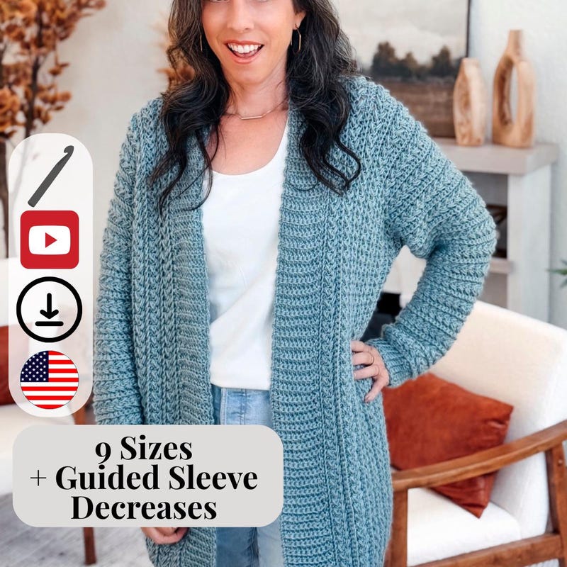 Vest With Sleeves Crochet - Etsy