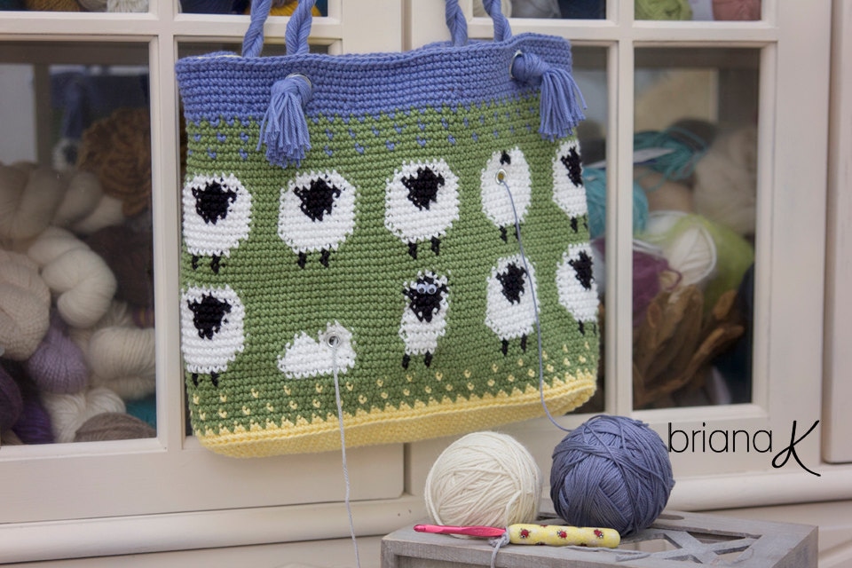 Crochet Sheep Lamb Pattern Project Bag Purse Instant Download - Etsy