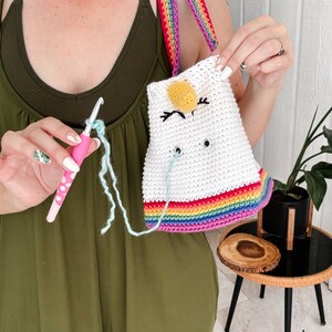 Crochet Pattern Unicorn Farts Project Bag Tote Yarn Bag, Instant ...