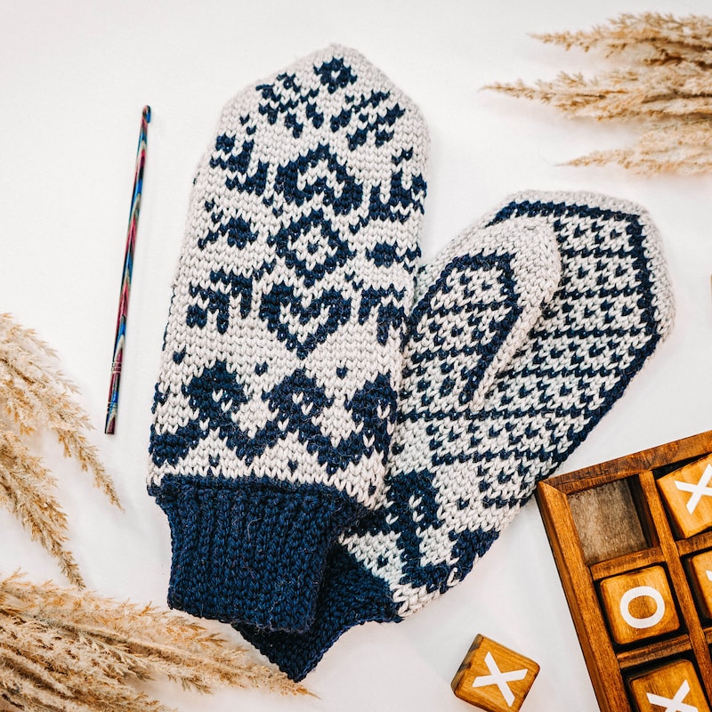 Fair Isle Mittens - Etsy