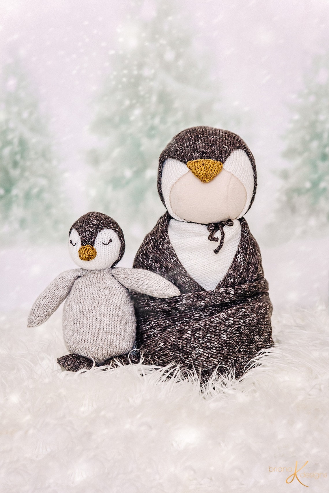Penguin Knit Buddy and Newborn Prop PATTERN Instant Download | Etsy