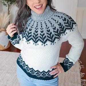 CROCHET PATTERN + VIDEO Traveler Fair Isle Crochet Sweater CROCHET PATTERN + VIDEO Traveler Fair Isle Crochet Sweater