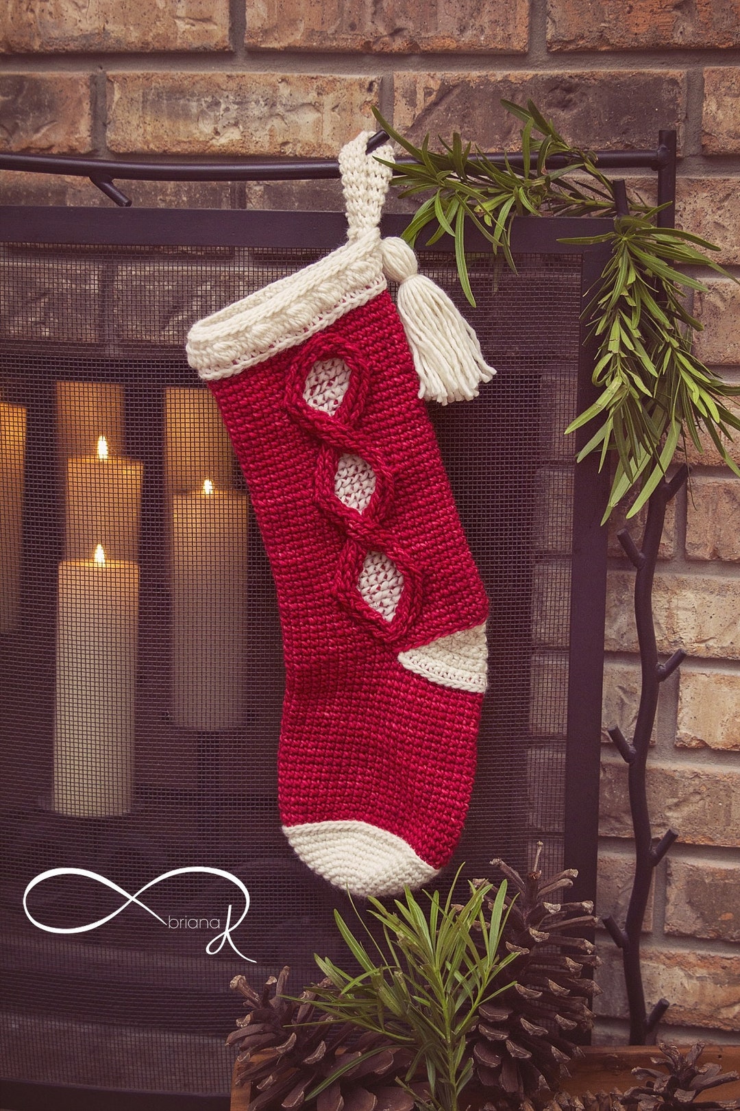 Infinity Crochet Joy Stocking PATTERN, Instant Download, Christams ...