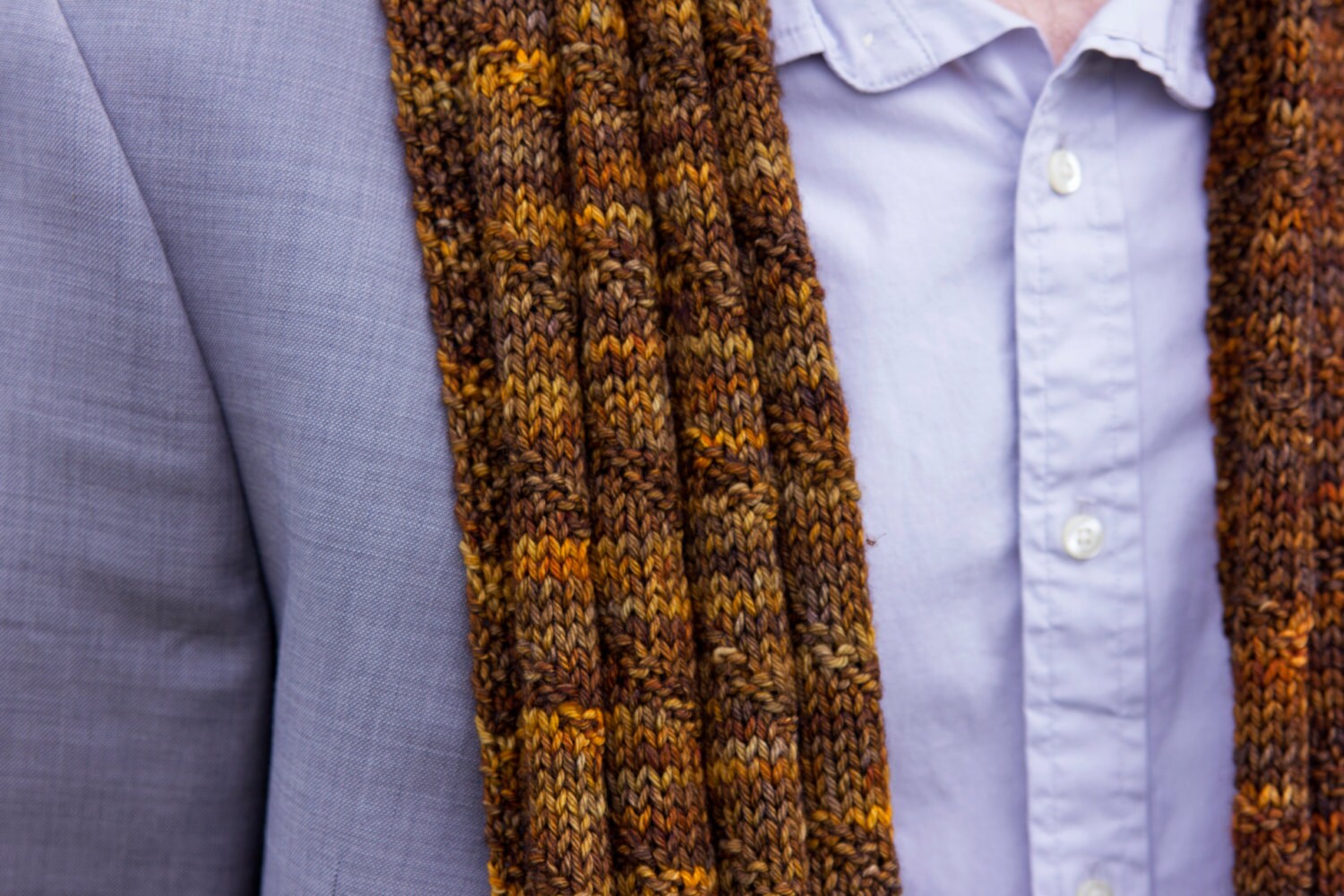 Knit Pattern Rust Scarf in 3 Size Options Instant Download | Etsy