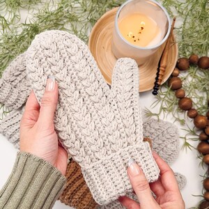 CROCHET PATTERN + VIDEO Winter Wheat Stitch™ Crochet Mittens Pattern ...